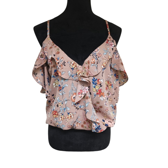 Moa Moa | Tops | Floral Ruffle Womens Topnwot Size Medium | Poshmark